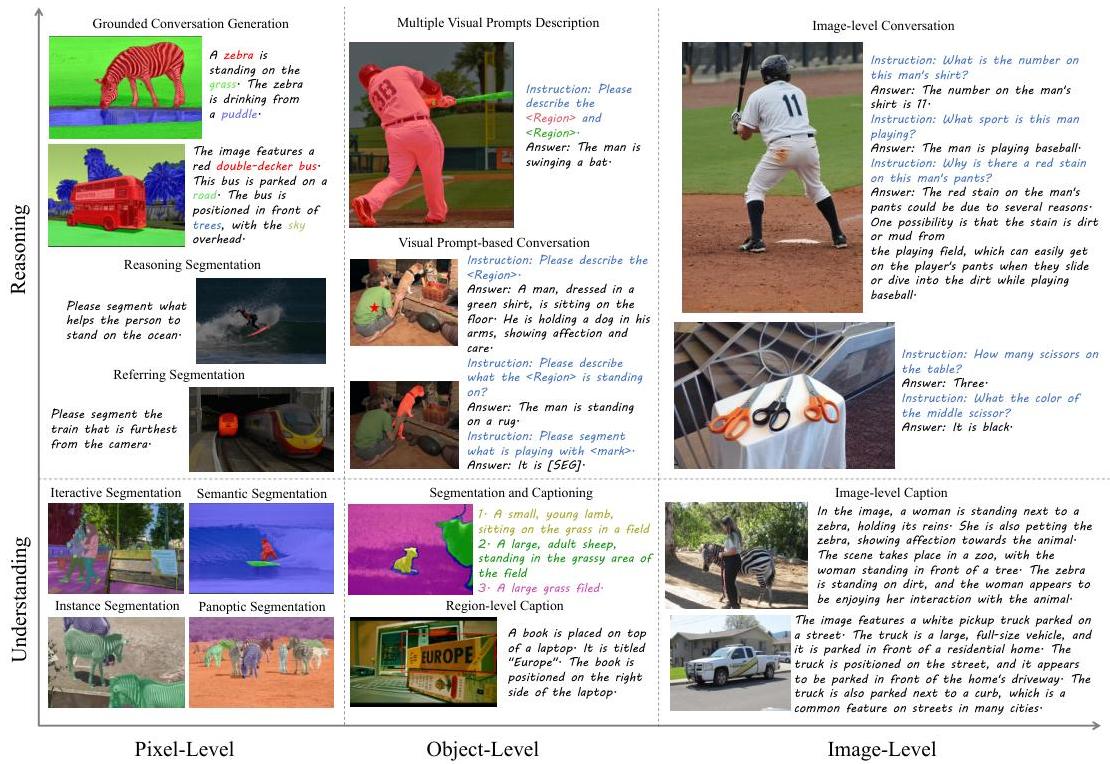 OMG-LLaVA: Bridging Image-level, Object-level, Pixel-level Reasoning ...
