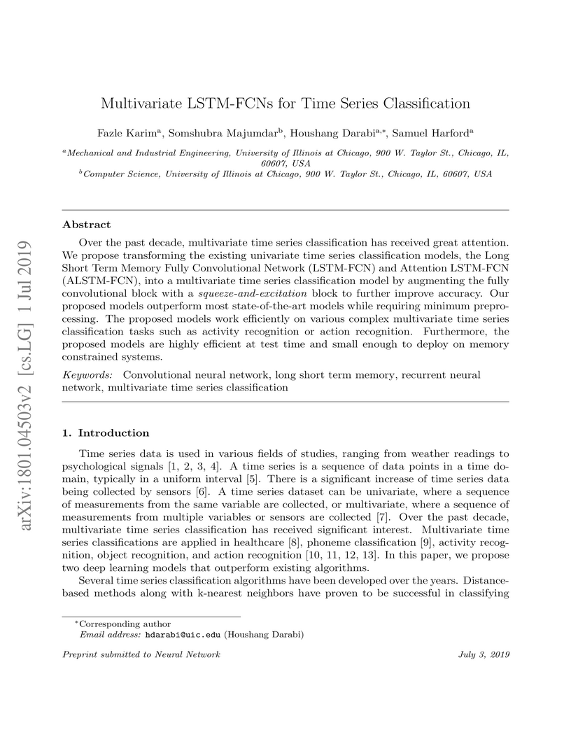 Multivariate LSTM-FCNs for Time Series Classification | alphaXiv