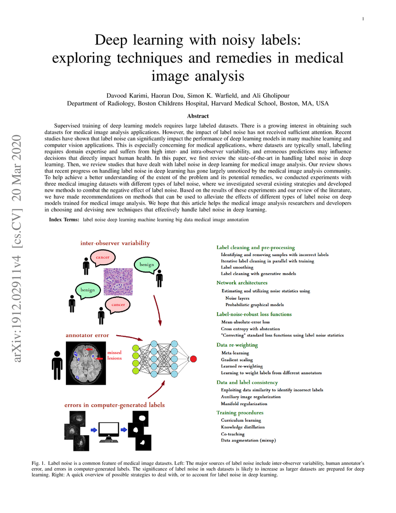 Deep learning with noisy labels: exploring techniques and remedies in medical image analysis ...