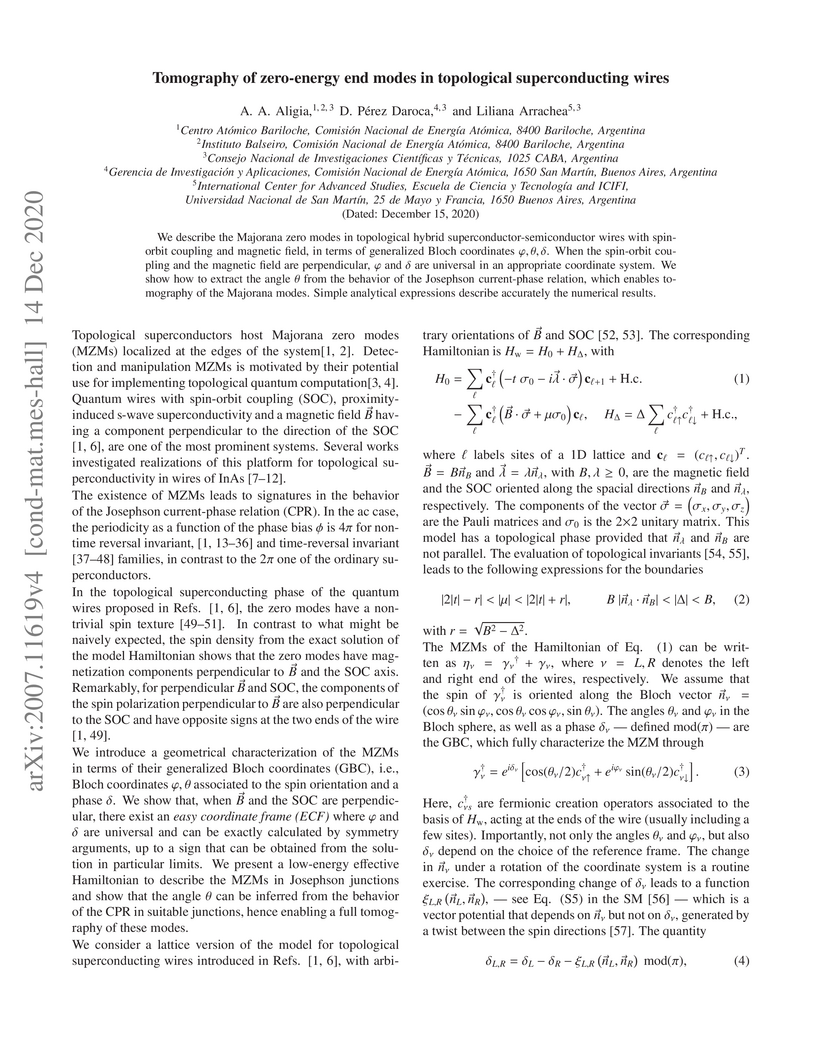 Tomography of zero-energy end modes in topological superconducting ...