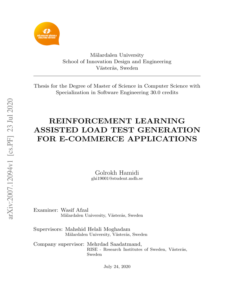 Reinforcement Learning Assisted Load Test Generation for E-Commerce ...
