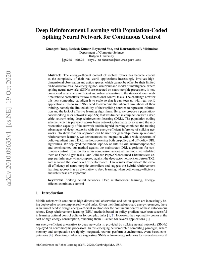 Deep Reinforcement Learning with Population-Coded Spiking Neural ...