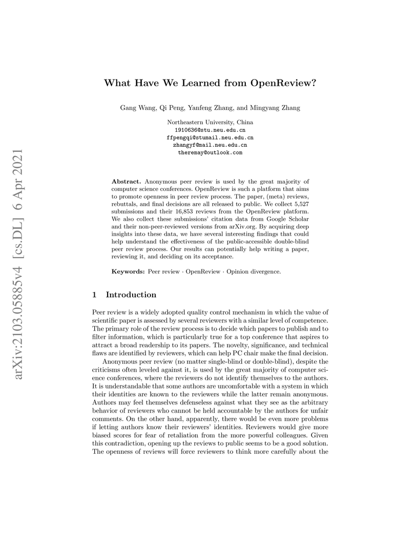 What Have We Learned from OpenReview? | alphaXiv