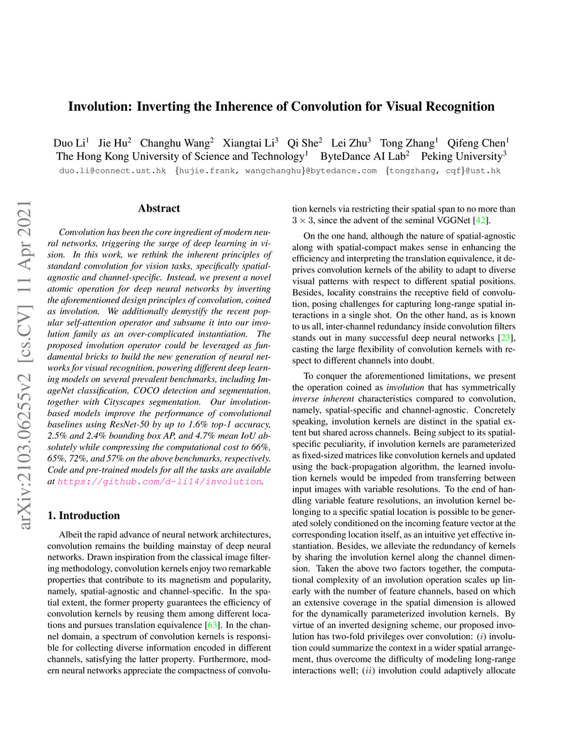 Involution: Inverting the Inherence of Convolution for Visual ...