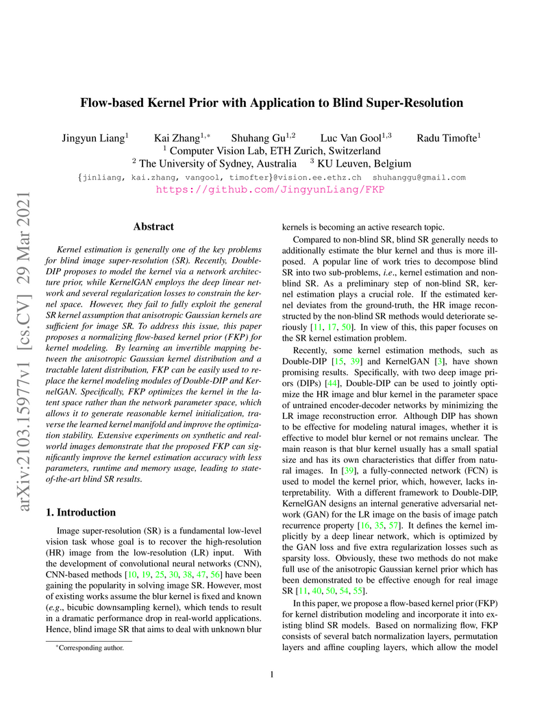 Flow-based Kernel Prior with Application to Blind Super-Resolution ...