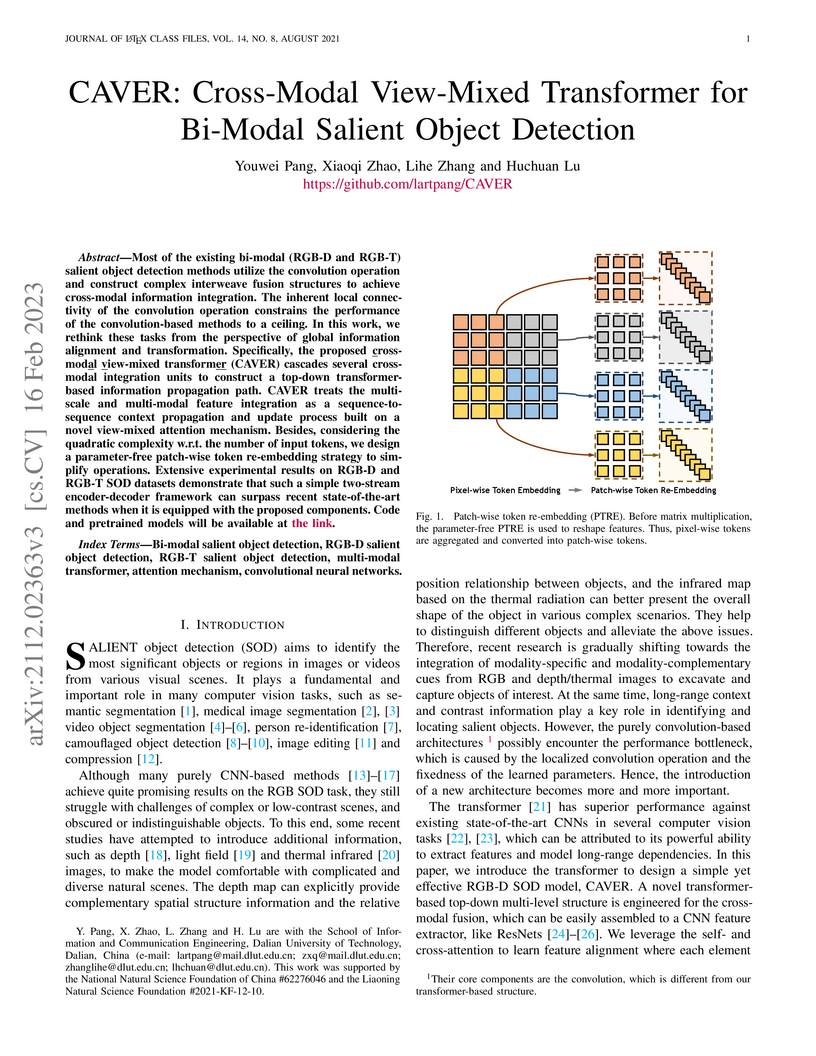 CAVER: Cross-Modal View-Mixed Transformer for Bi-Modal Salient Object ...