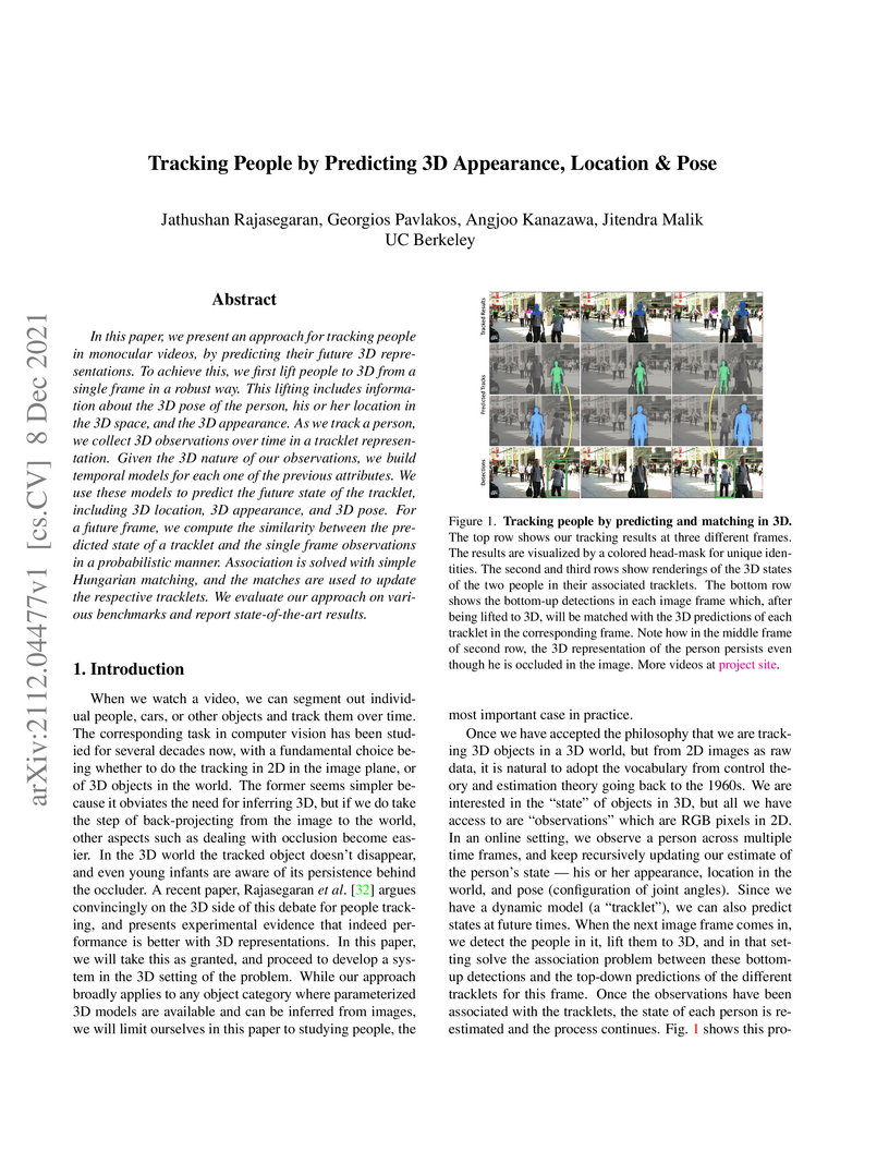 Tracking People by Predicting 3D Appearance, Location & Pose | alphaXiv