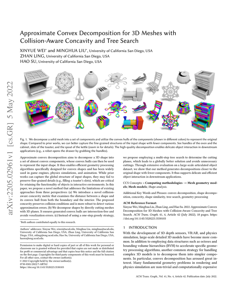 Approximate Convex Decomposition for 3D Meshes with Collision-Aware ...