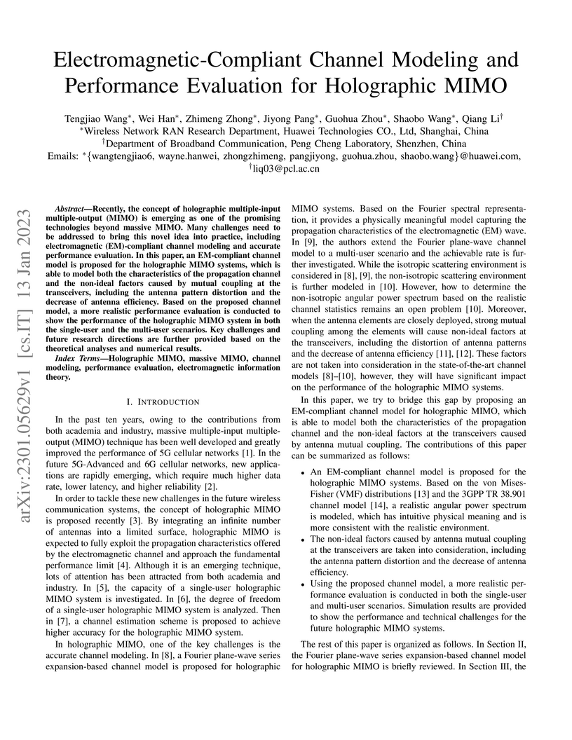 Electromagnetic-Compliant Channel Modeling and Performance Evaluation ...