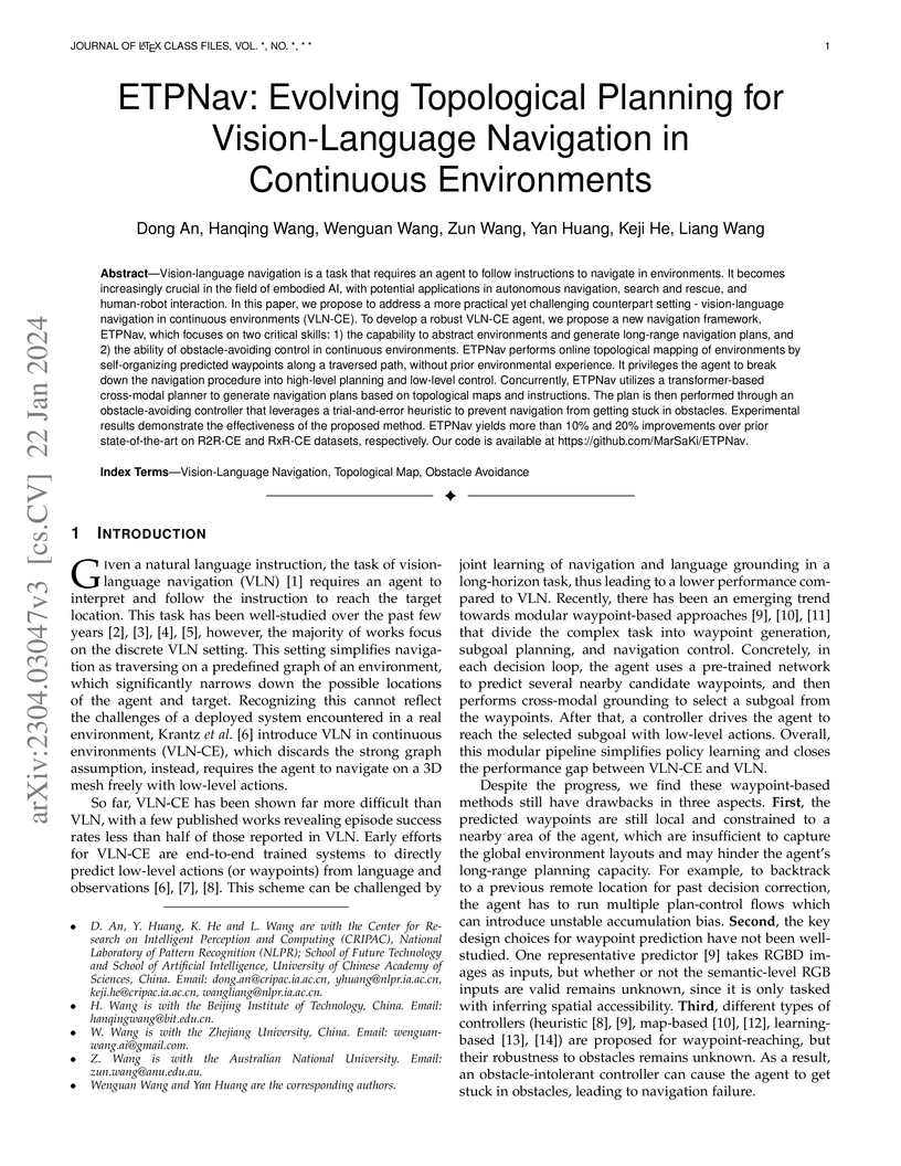ETPNav: Evolving Topological Planning for Vision-Language Navigation in Continuous Environments ...