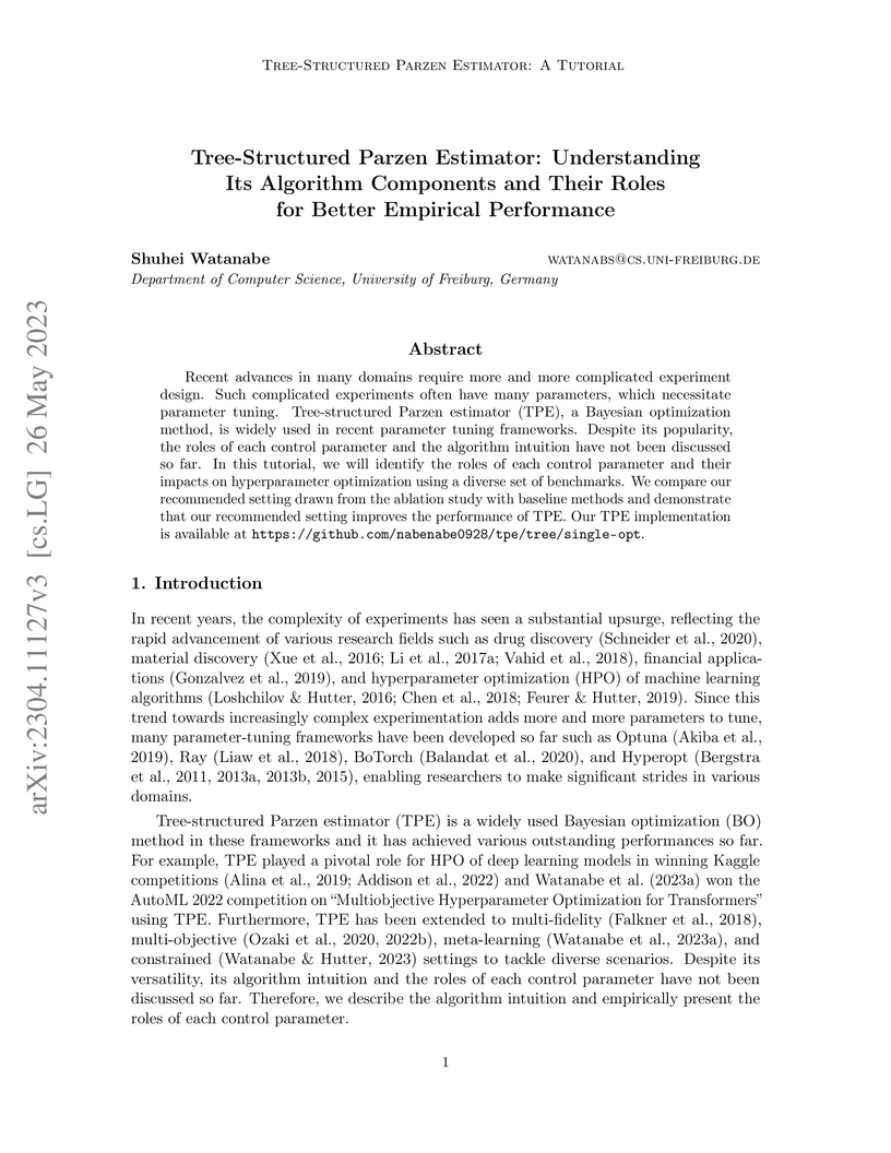 Tree-Structured Parzen Estimator: Understanding Its Algorithm Components and Their Roles for ...