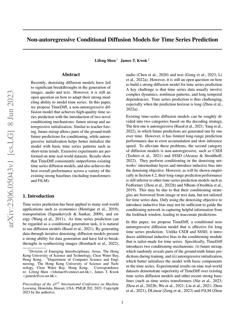 Non-autoregressive Conditional Diffusion Models for Time Series ...
