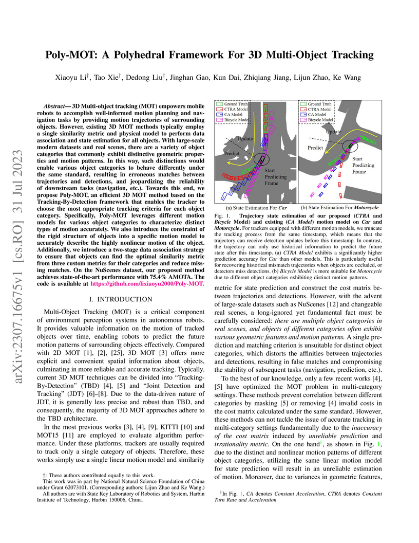 Poly-MOT: A Polyhedral Framework For 3D Multi-Object Tracking | alphaXiv
