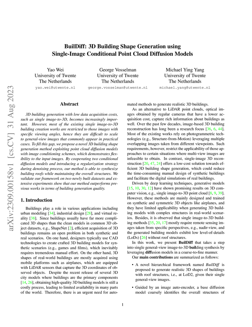 BuilDiff: 3D Building Shape Generation using Single-Image Conditional Point Cloud Diffusion ...