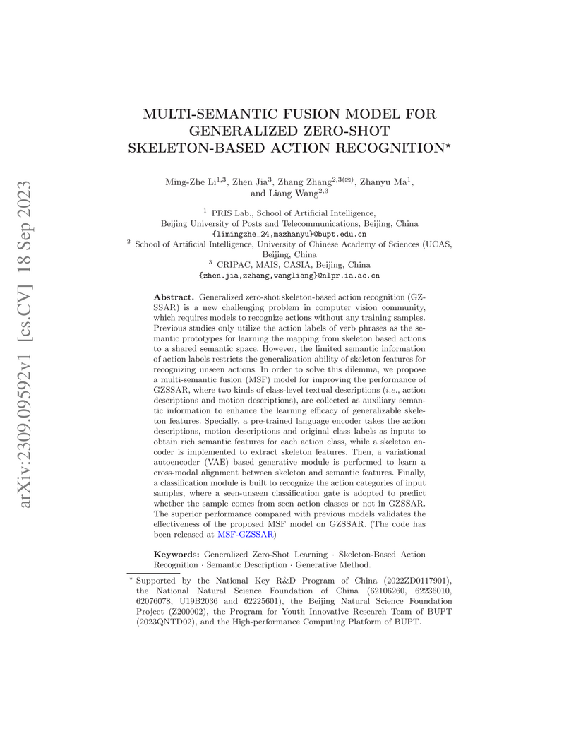 Multi-Semantic Fusion Model for Generalized Zero-Shot Skeleton-Based Action Recognition | alphaXiv
