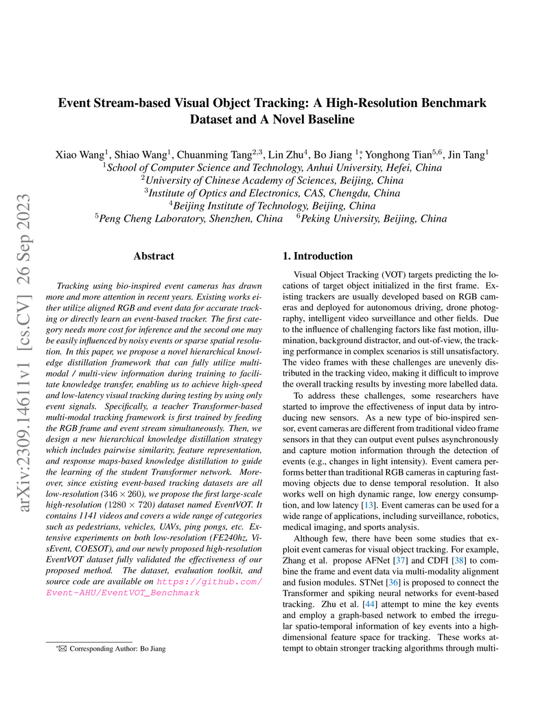 Event Stream-based Visual Object Tracking: A High-Resolution Benchmark Dataset and A Novel ...