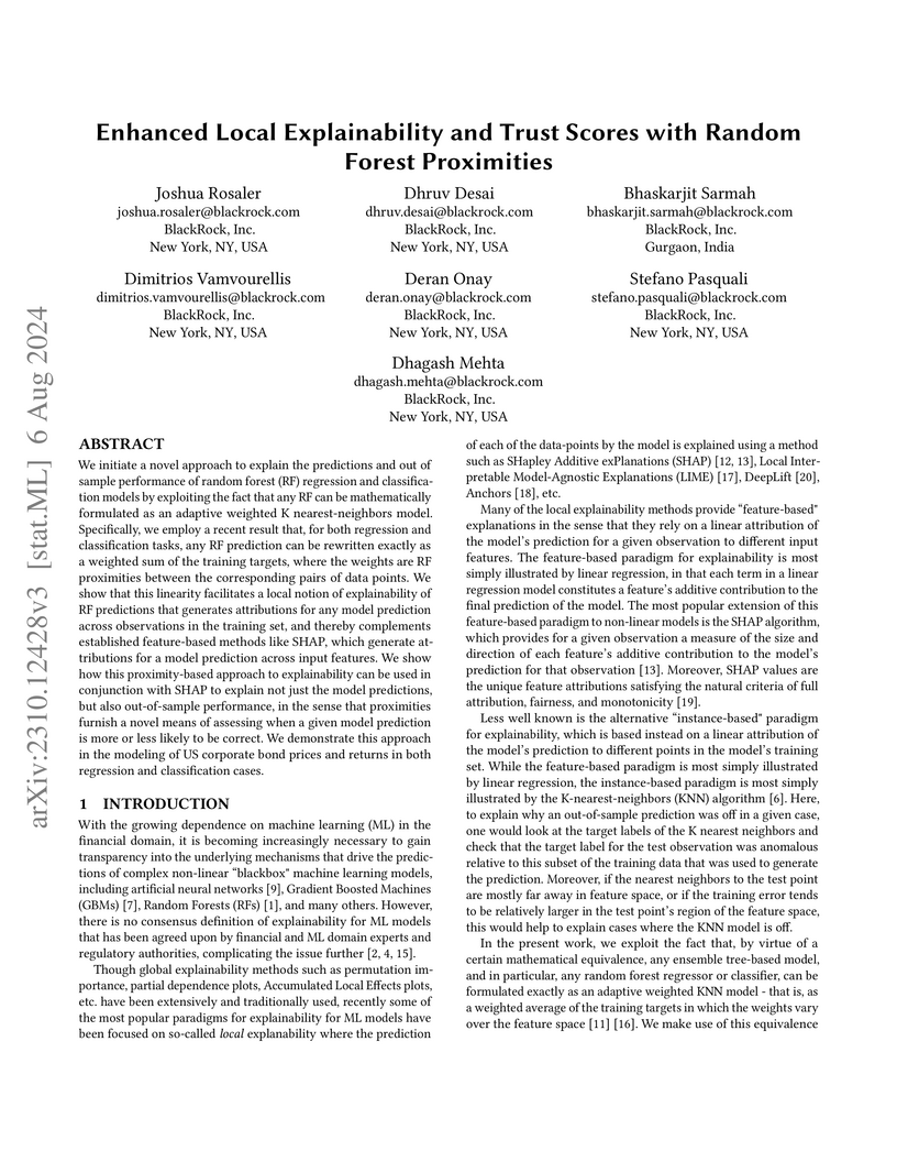 Enhanced Local Explainability and Trust Scores with Random Forest Proximities | alphaXiv
