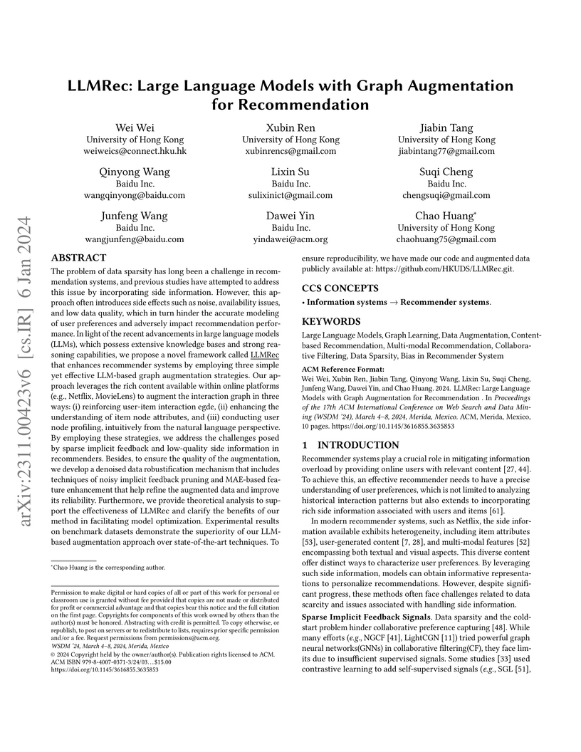 LLMRec: Large Language Models with Graph Augmentation for ...