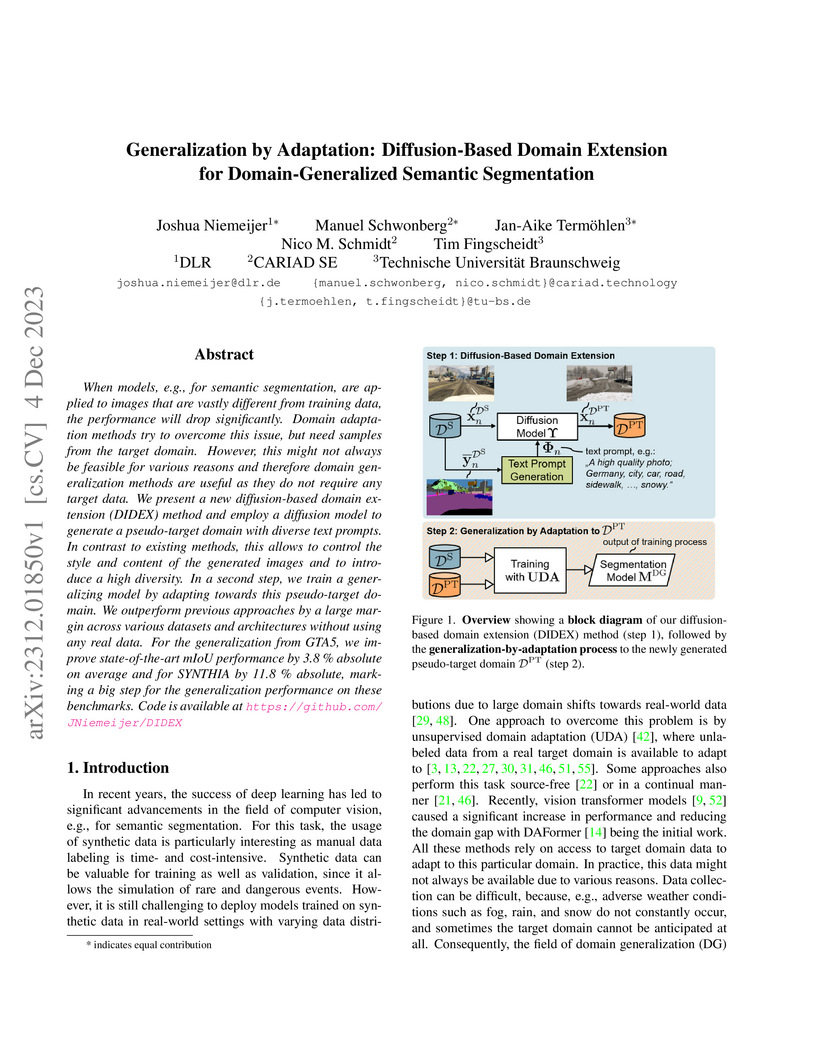 Generalization by Adaptation: Diffusion-Based Domain Extension for Domain-Generalized Semantic ...