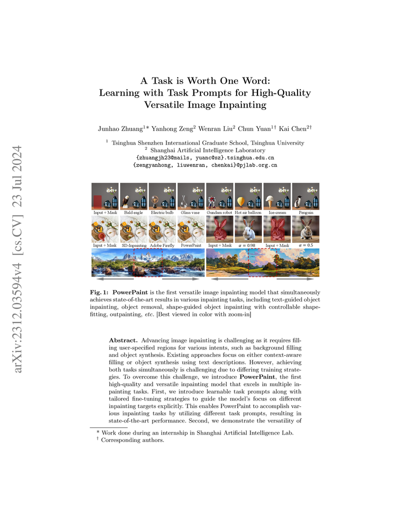 A Task is Worth One Word: Learning with Task Prompts for High-Quality Versatile Image Inpainting ...