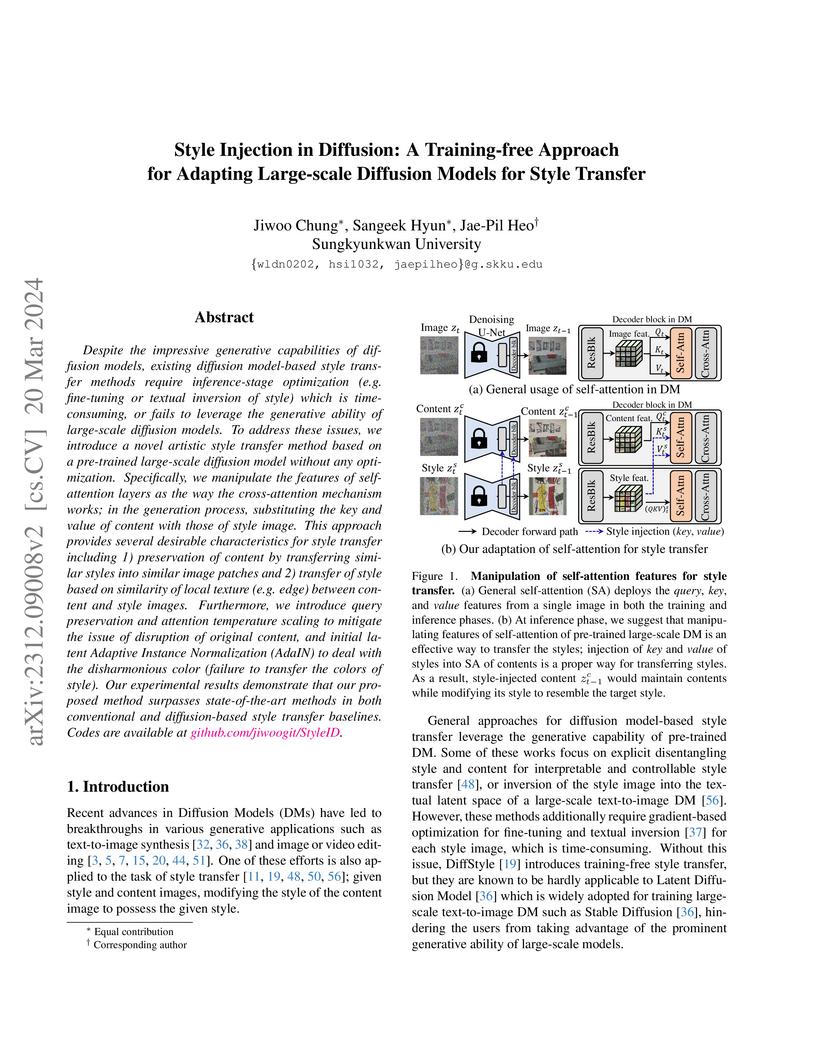 Style Injection in Diffusion: A Training-free Approach for Adapting Large-scale Diffusion Models ...