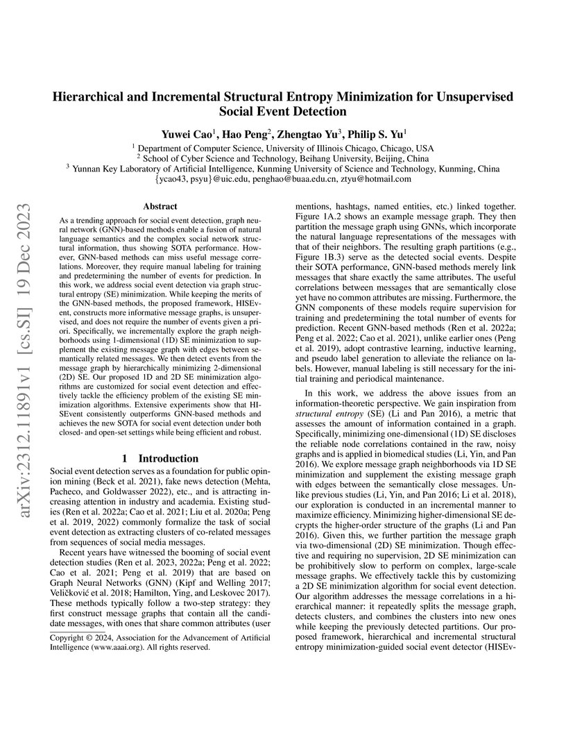 Hierarchical and Incremental Structural Entropy Minimization for Unsupervised Social Event ...