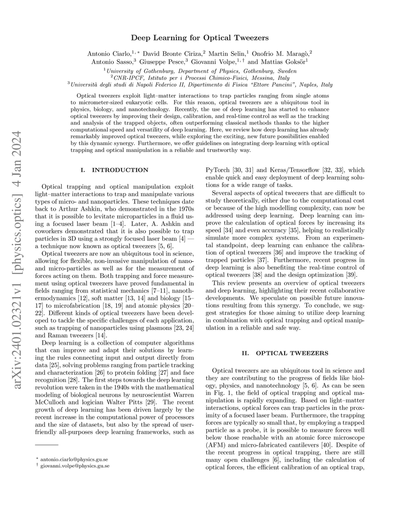 Deep Learning for Optical Tweezers | alphaXiv