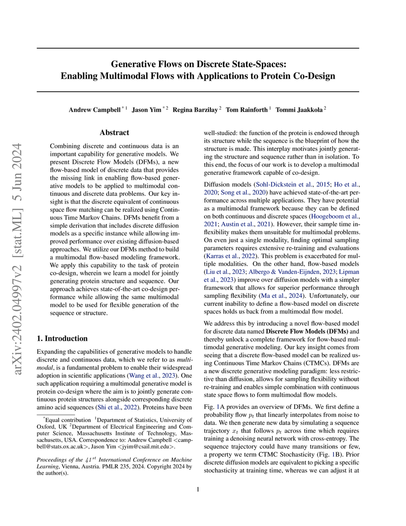 Generative Flows on Discrete State-Spaces: Enabling Multimodal Flows with Applications to ...
