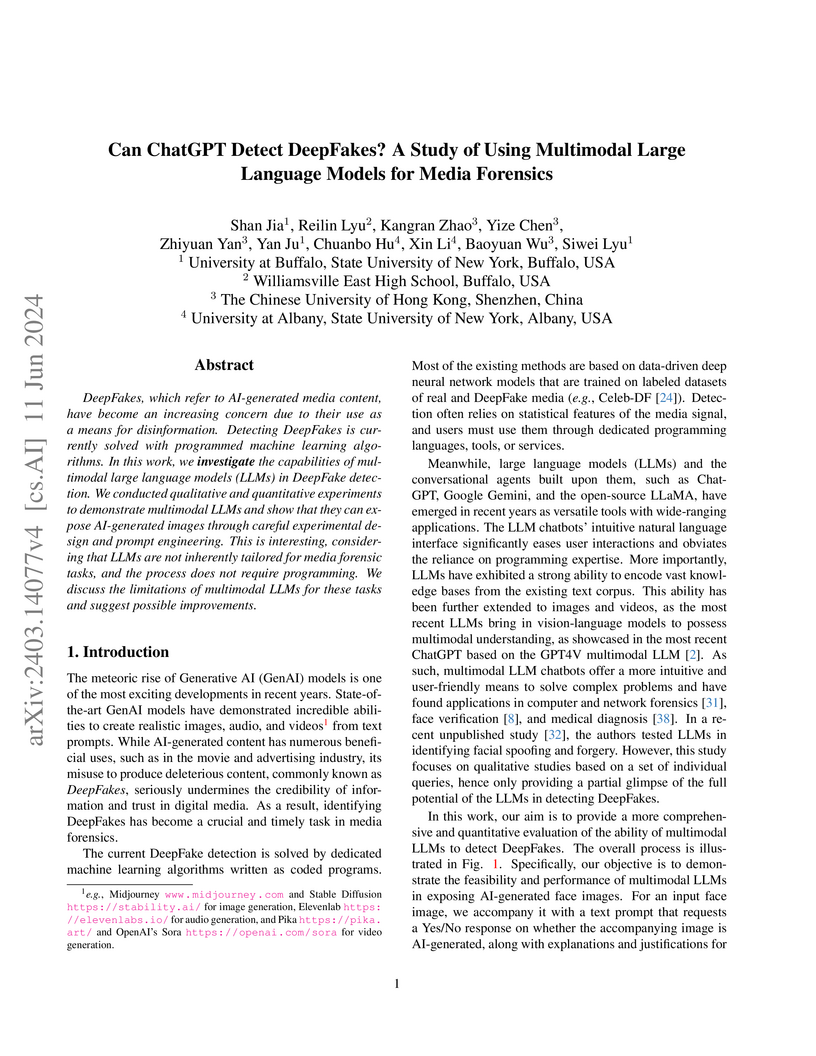 Can ChatGPT Detect DeepFakes? A Study of Using Multimodal Large Language Models for Media ...