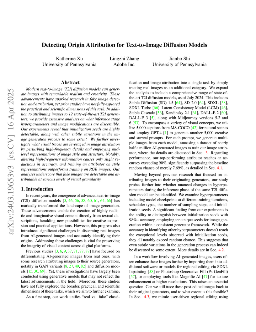 Detecting Origin Attribution for Text-to-Image Diffusion Models | alphaXiv