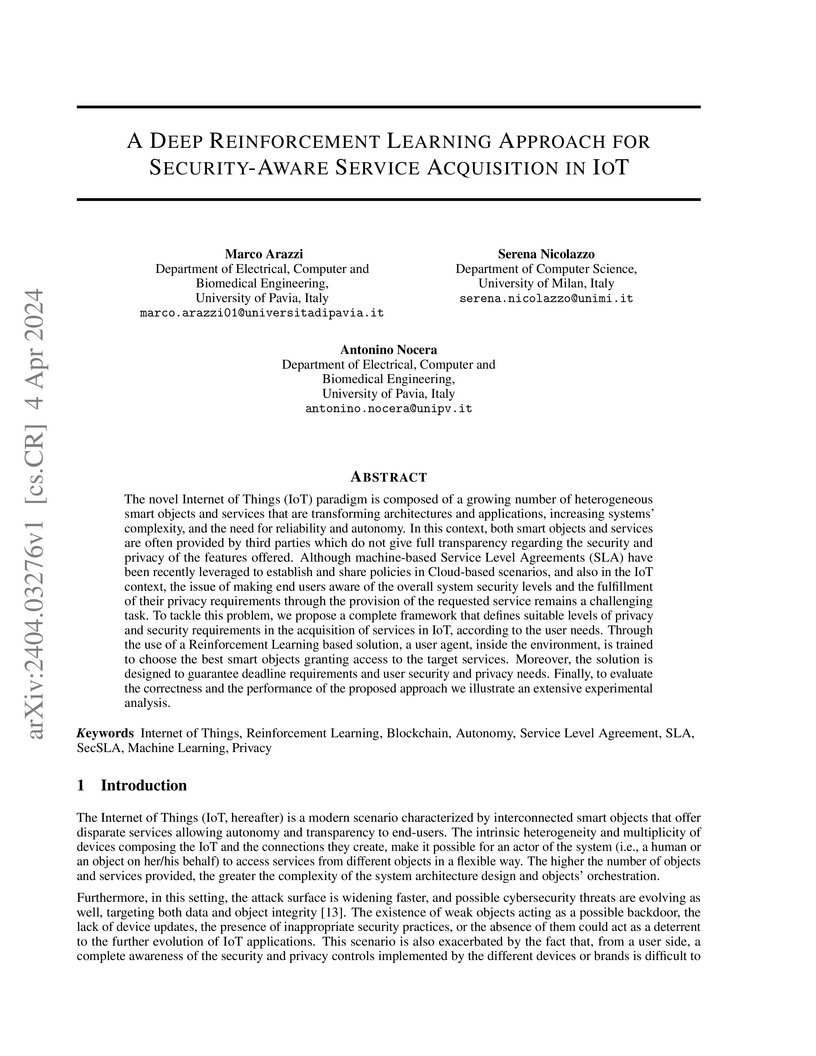 A Deep Reinforcement Learning Approach for Security-Aware Service ...