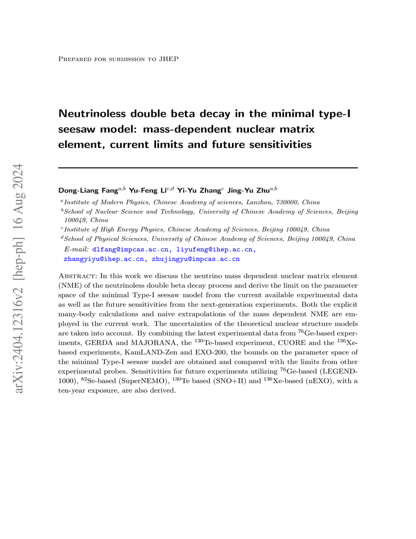 Neutrinoless double beta decay in the minimal type-I seesaw model: mass-dependent nuclear matrix ...