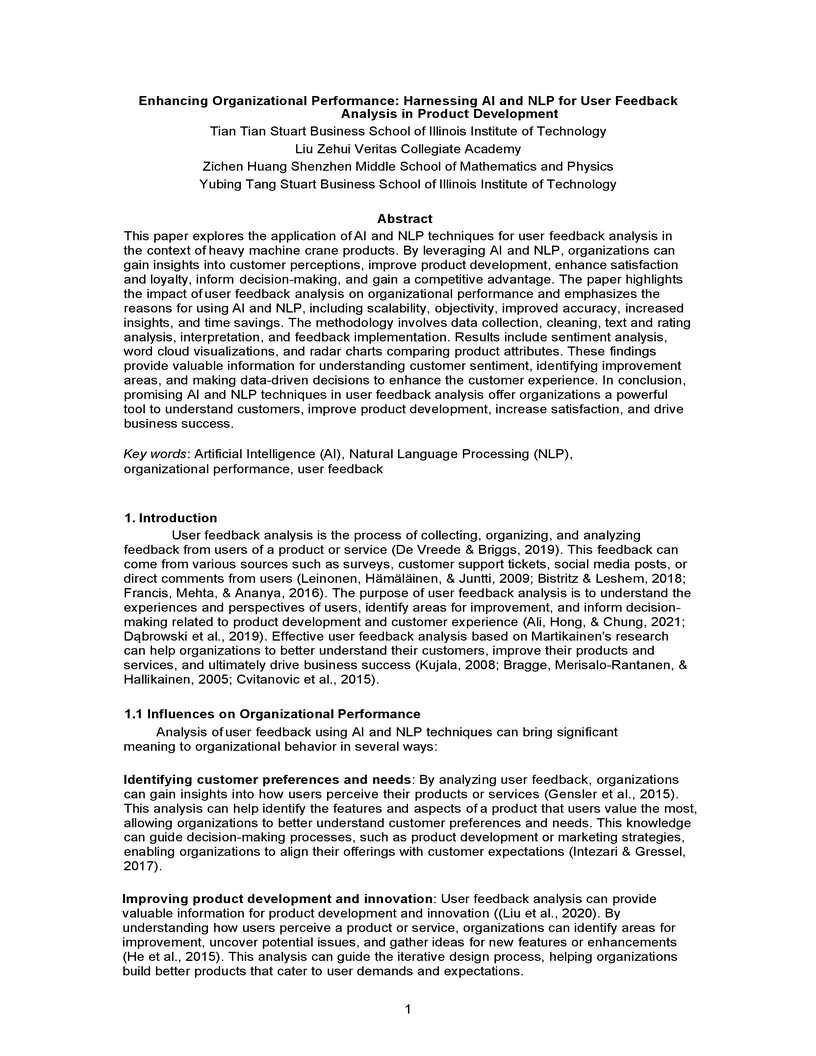 Enhancing Organizational Performance: Harnessing AI and NLP for User ...