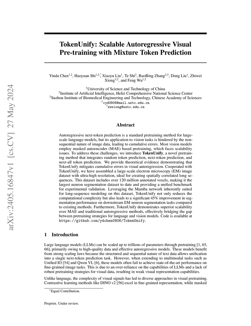 TokenUnify: Scalable Autoregressive Visual Pre-training with Mixture ...