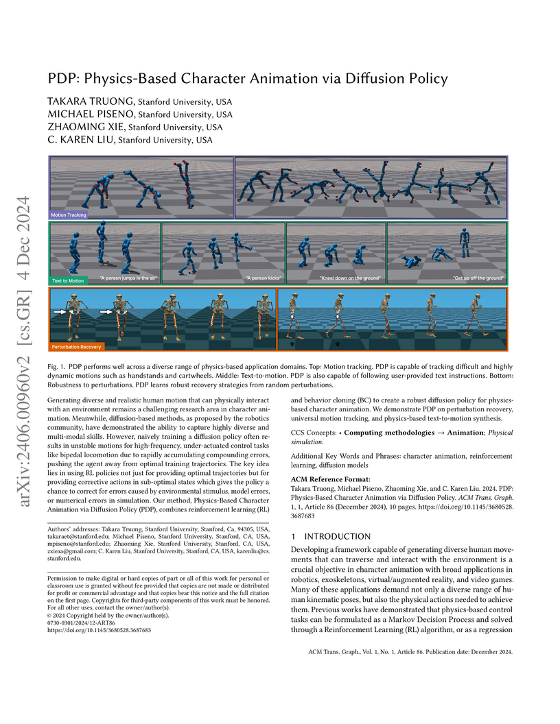 PDP: Physics-Based Character Animation via Diffusion Policy | alphaXiv