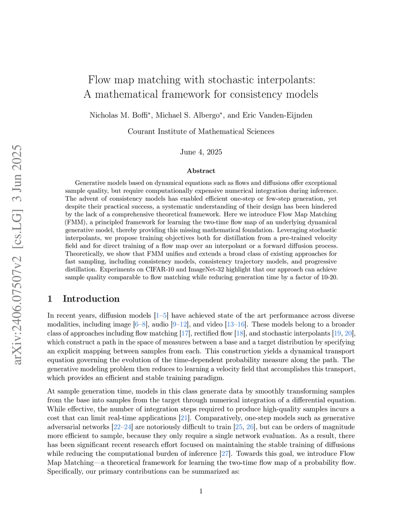 Flow map matching with stochastic interpolants: A mathematical framework for consistency models ...