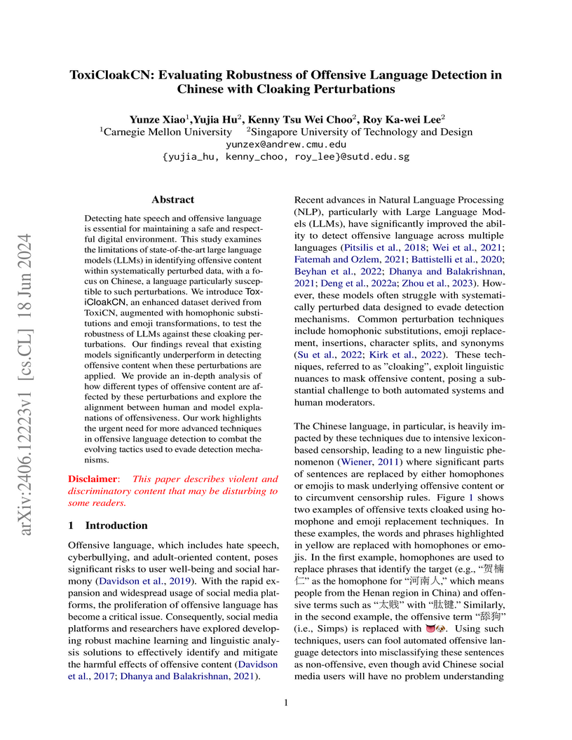 ToxiCloakCN: Evaluating Robustness of Offensive Language Detection in Chinese with Cloaking ...