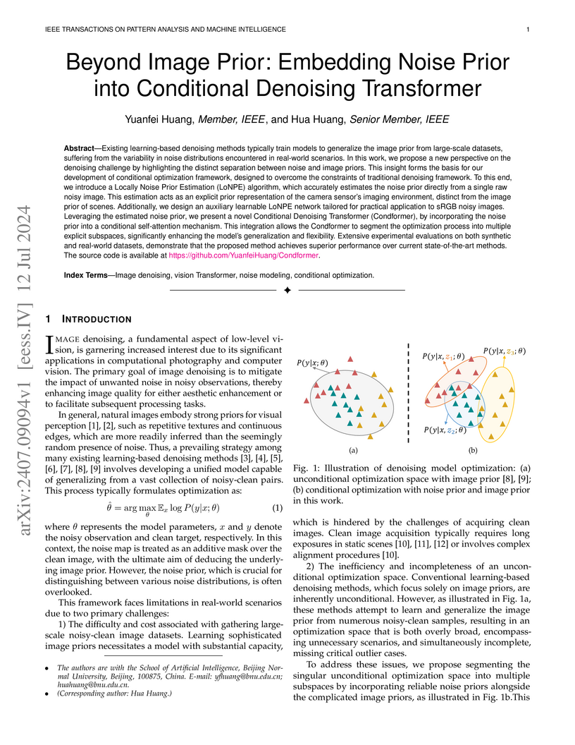 Beyond Image Prior: Embedding Noise Prior into Conditional Denoising Transformer | alphaXiv