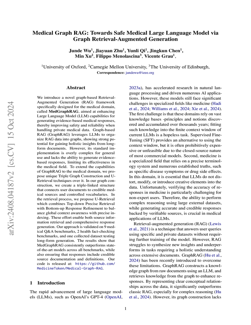 Medical Graph RAG: Towards Safe Medical Large Language Model via Graph ...
