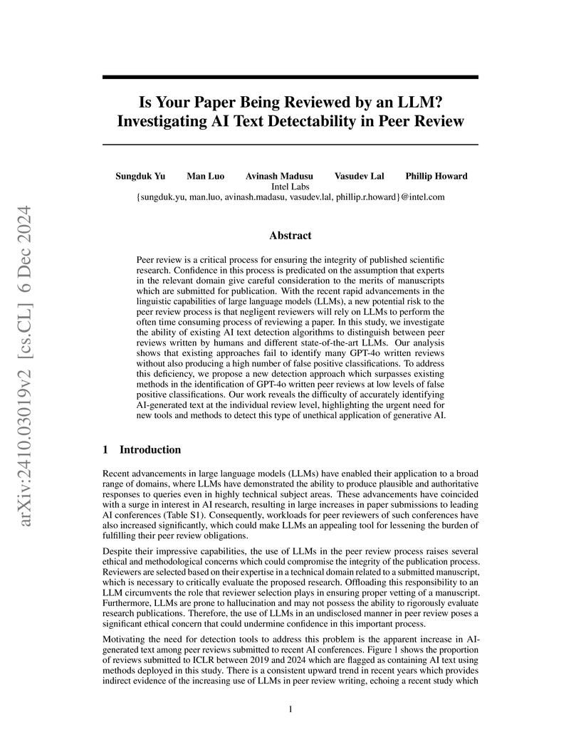 Is Your Paper Being Reviewed by an LLM? Investigating AI Text ...