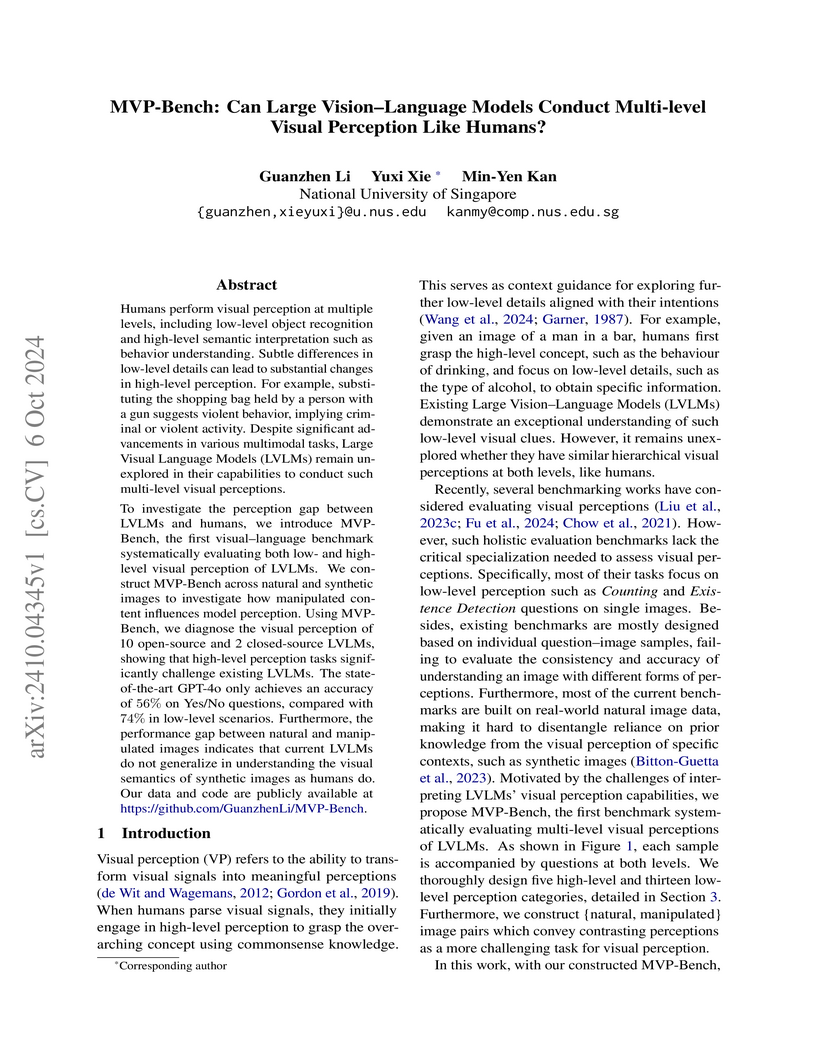 MVP-Bench: Can Large Vision--Language Models Conduct Multi-level Visual Perception Like Humans ...