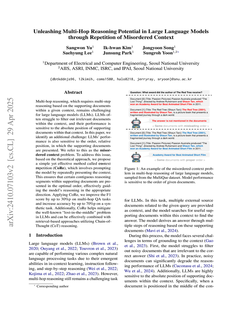 Unleashing Multi-Hop Reasoning Potential in Large Language Models through Repetition of ...
