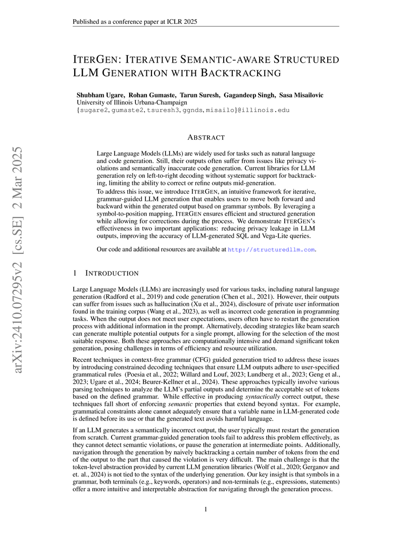 IterGen: Iterative Semantic-aware Structured LLM Generation with Backtracking | alphaXiv