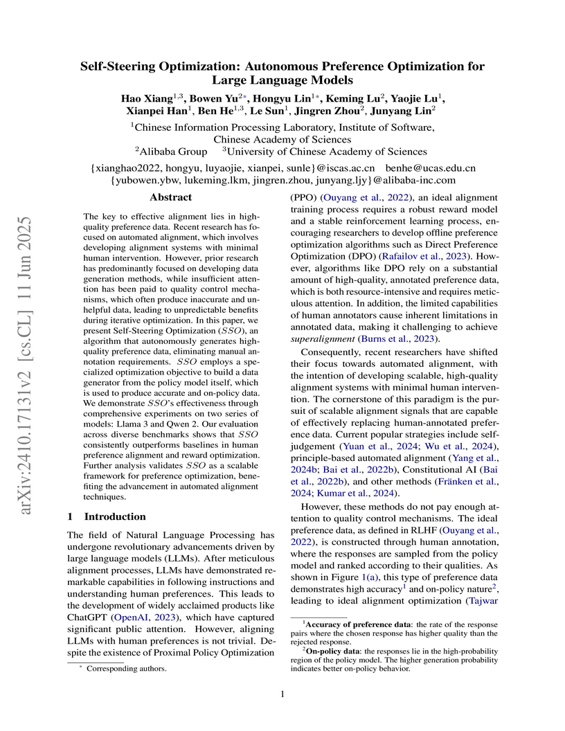 Self-Steering Optimization: Autonomous Preference Optimization for Large Language Models | alphaXiv