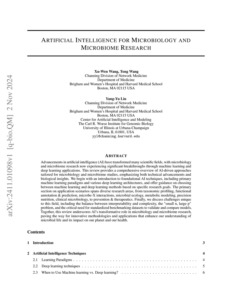 Artificial Intelligence for Microbiology and Microbiome Research | alphaXiv