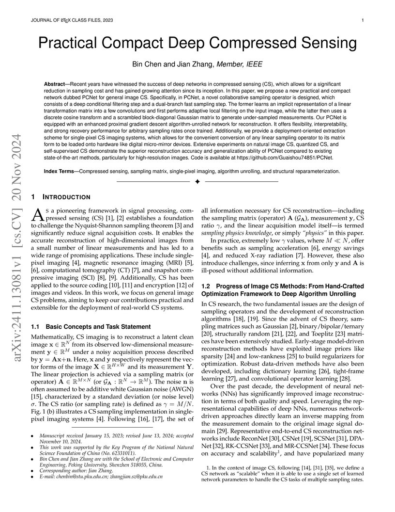 Practical Compact Deep Compressed Sensing | alphaXiv