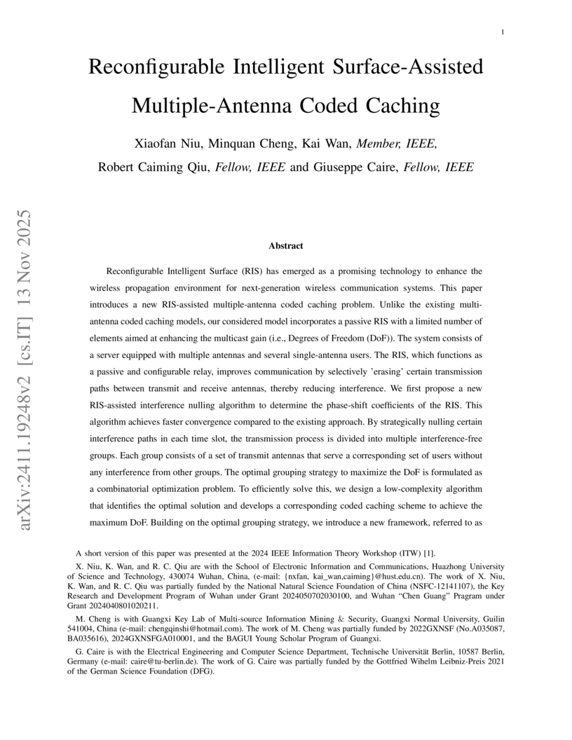 Reconfigurable Intelligent Surface-Assisted Multiple-Antenna Coded ...