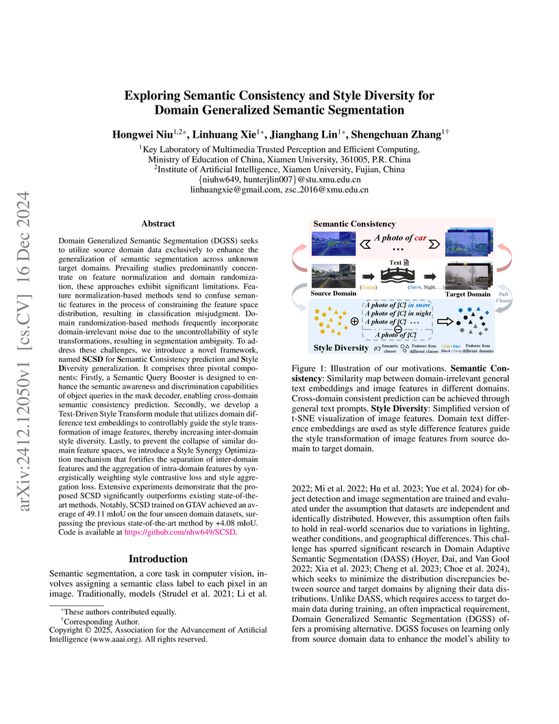Exploring Semantic Consistency and Style Diversity for Domain Generalized Semantic Segmentation ...
