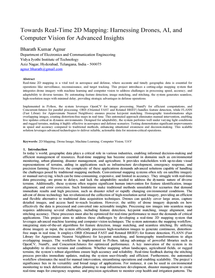 Towards Real-Time 2D Mapping: Harnessing Drones, AI, and Computer Vision for Advanced Insights ...