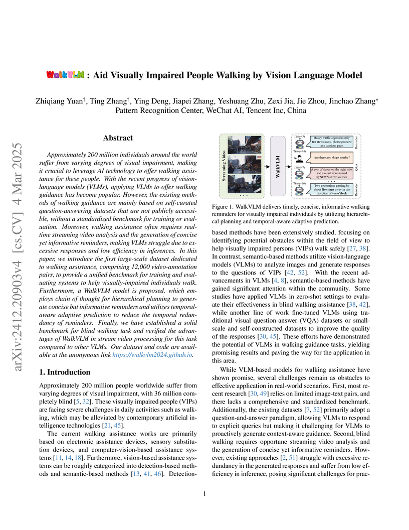 WalkVLM:Aid Visually Impaired People Walking by Vision Language Model ...